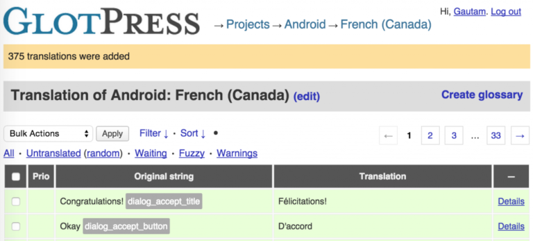 Manage your Android and iOS Apps Translations using GlotPress — Gautam Gupta